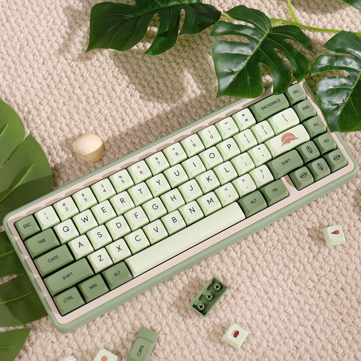 Mua Matcha Green Keycaps 124 Keys XDA Profile Dye Sub PBT Keycaps Set ...