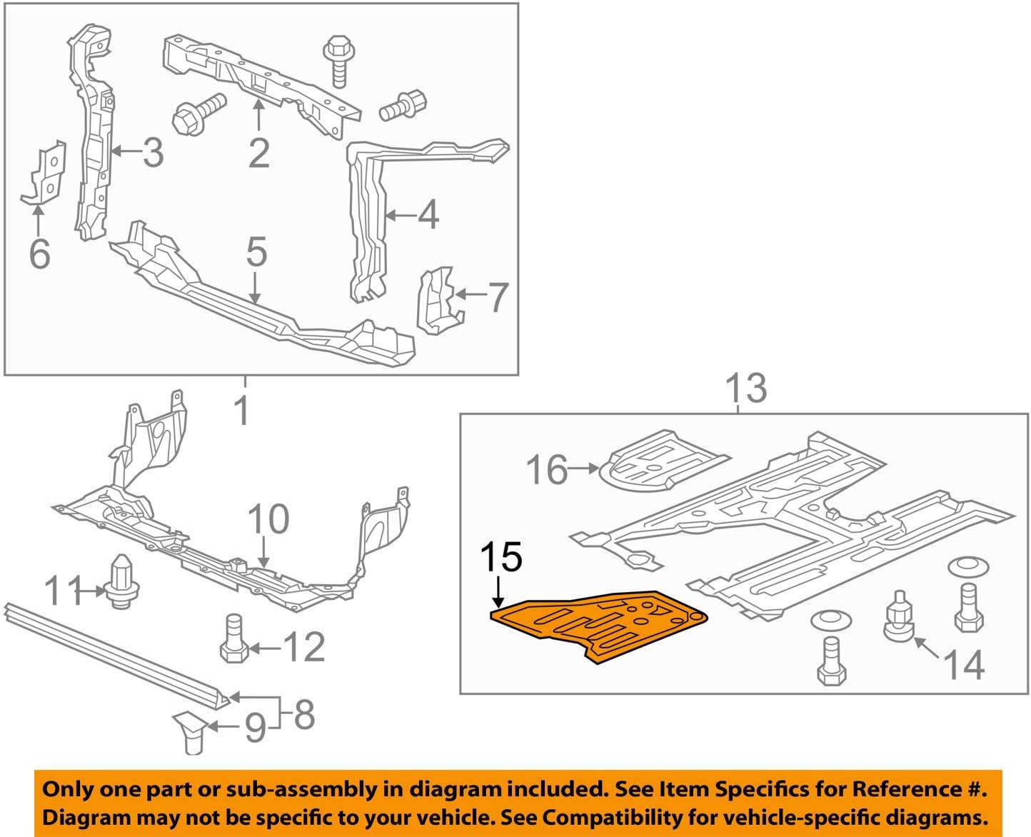 Amazon.com: Genuine Honda 74114-TR2-A00 Engine Cover (Lower) Lid ...