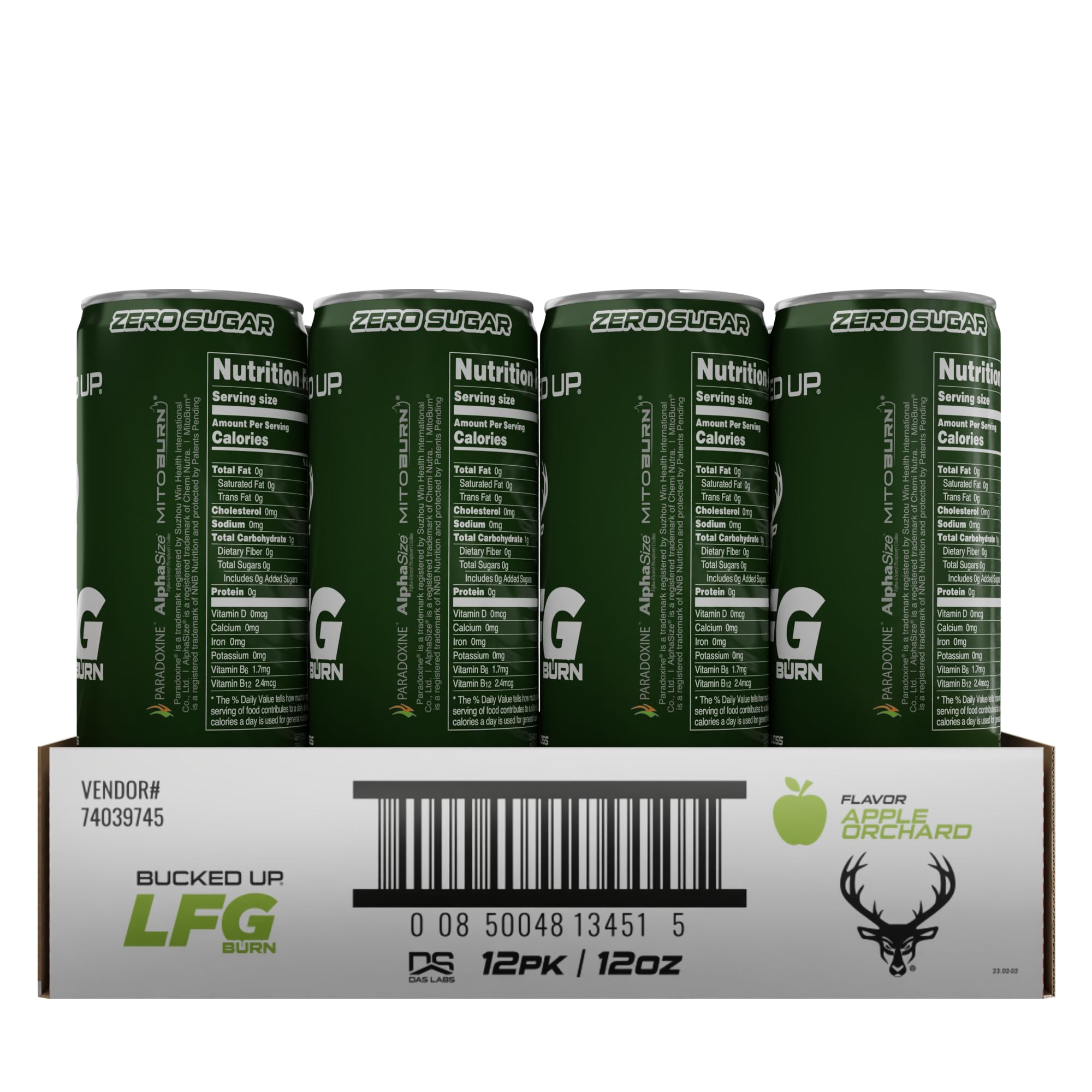 Bucked Up LFG BURN Energy Drink - Zero Sugar - 12 Pack (Apple Orchard) on Galleon Philippines