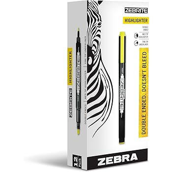 Amazon.com: Zebra Zebrite Double-Ended Highlighter, Chisel and Fine ...