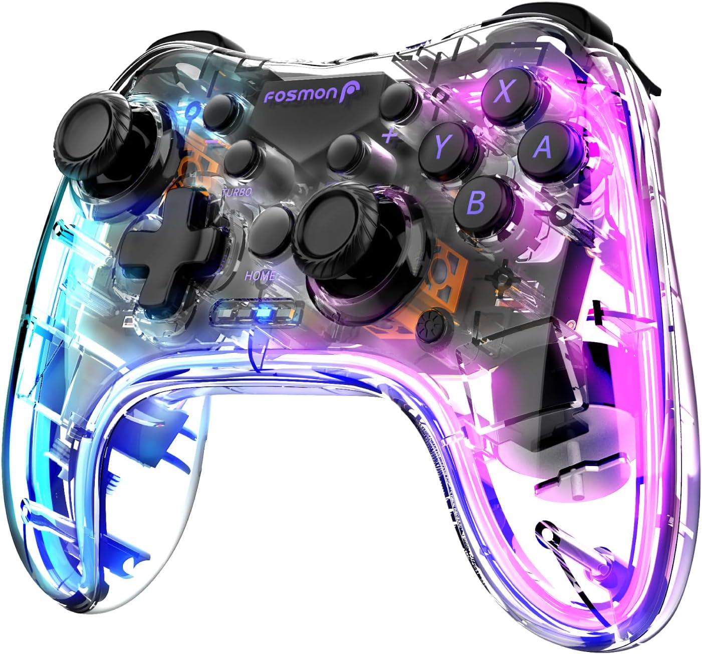 Fosmon Wireless Controller, Gaming Controller with RGB Lights for ...