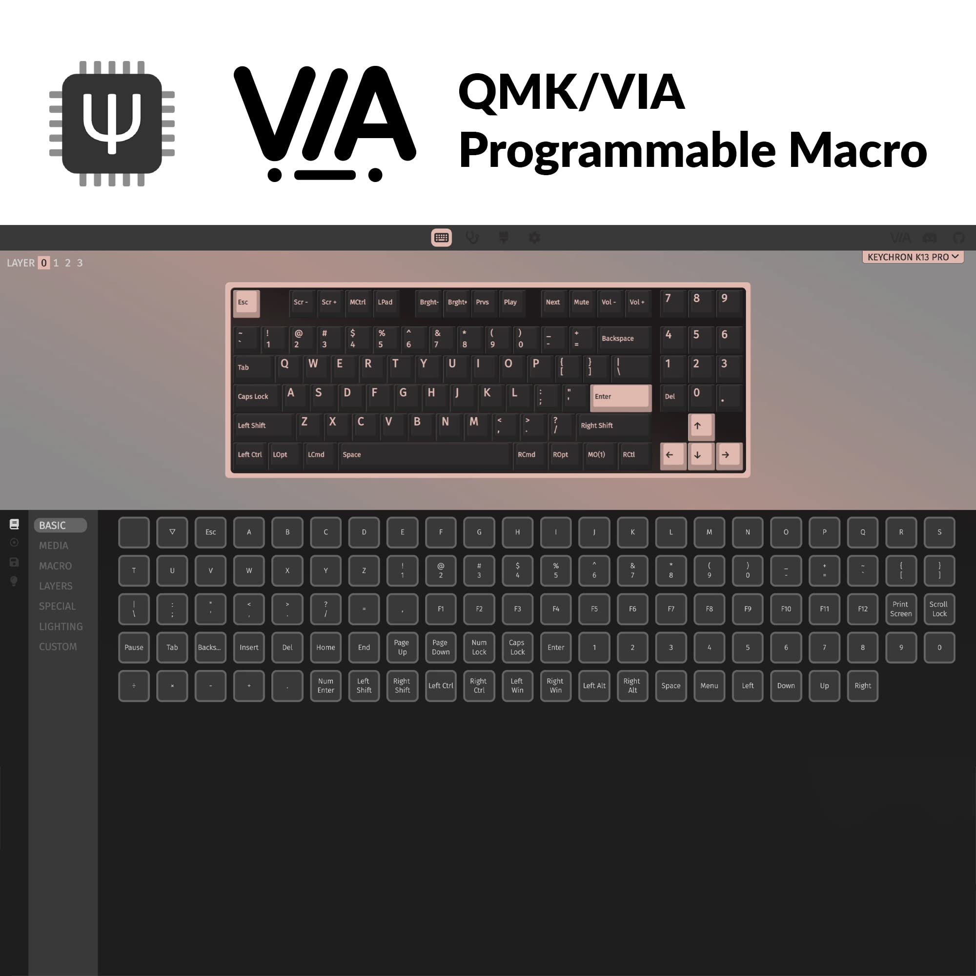 Mua Keychron K13 Pro QMK/VIA Wireless Mechanical Keyboard TKL Layout ...