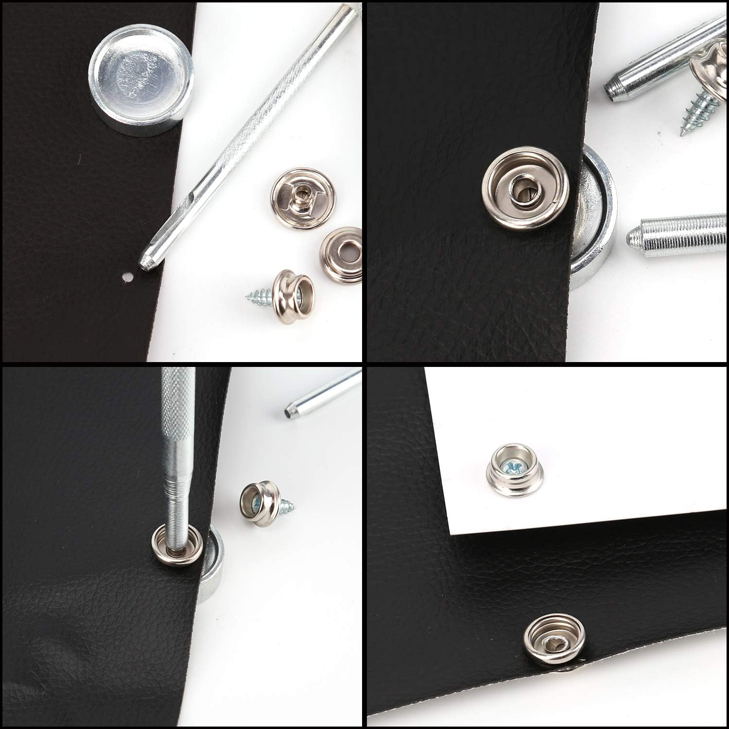 AIEX 150 PCS Canvas Snaps Kit, Stainless Steel Fastener Screw Snaps for ...