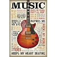 Amazon.com: Music Inspires Me Guitar Quotes Poster Motivational ...