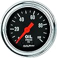 Amazon.com: AUTO METER 2421 Traditional Chrome Mechanical Oil Pressure ...