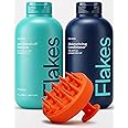 Amazon.com : Flakes Anti-Dandruff Shampoo and Conditioner Set for Men with Scalp Brush | Dry ...
