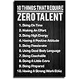 Amazon.com: HONGJIE Hallway Decor 10 Things That Require Zero Talent - Motivational Wall Art ...