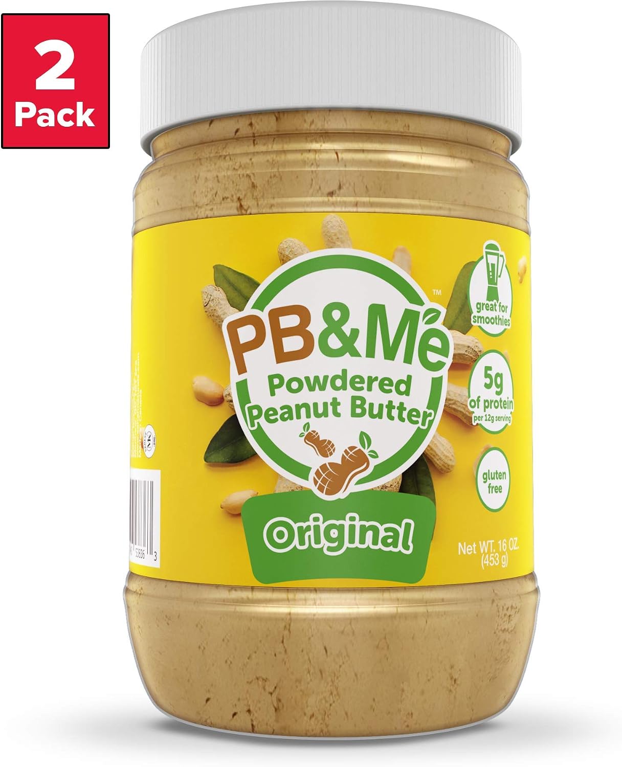 PB&Me - 2-Pack (1LB) - Traditional - Powdered Peanut Butter 2 Count ...