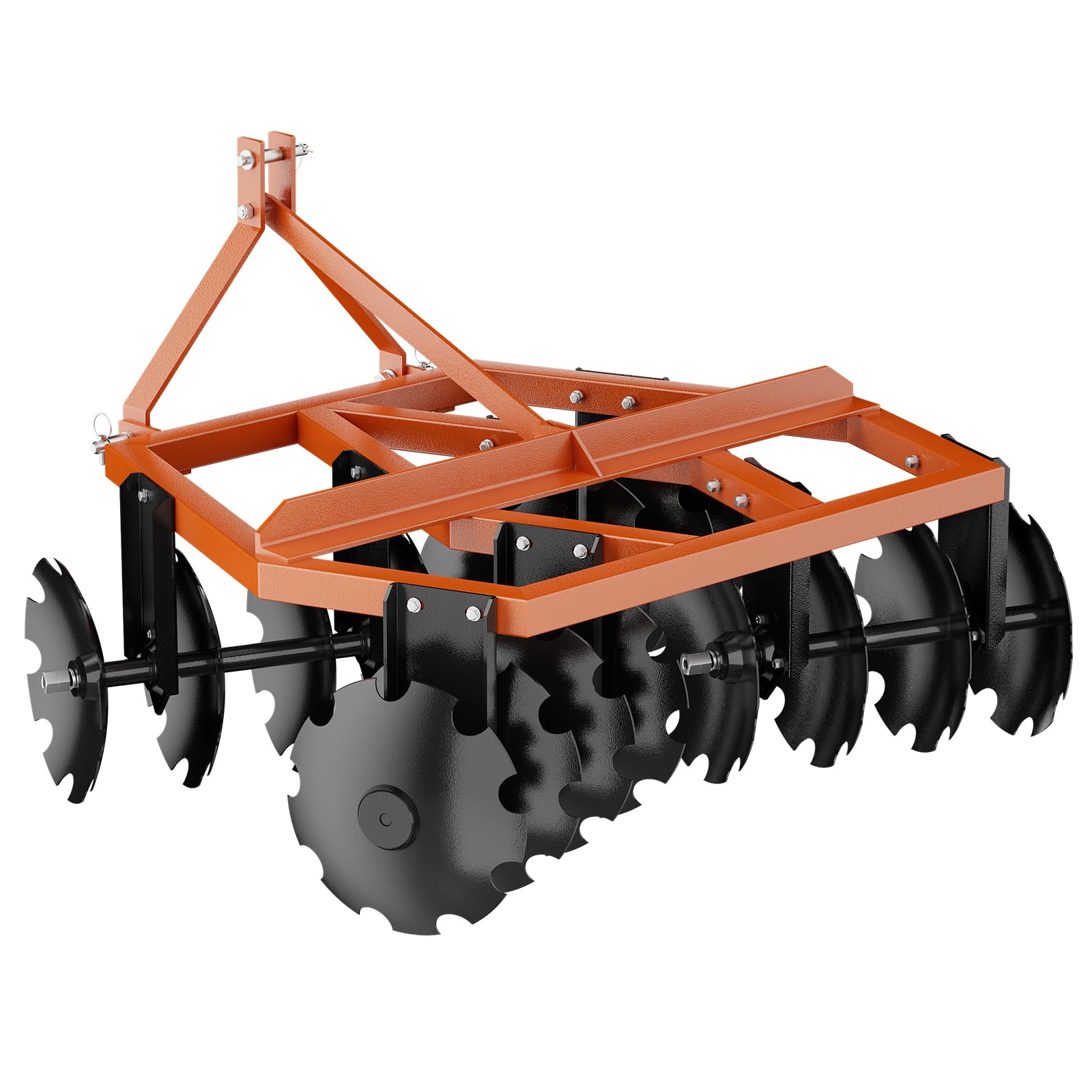 GarveeTech Disc Harrow Plow 5 FT Fits for Tractor, 3 Point Fixation, 16 ...