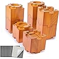 Amazon.com: Kasiden Wood Bed Risers with Non-Slip Rubber Pad, Stackable ...