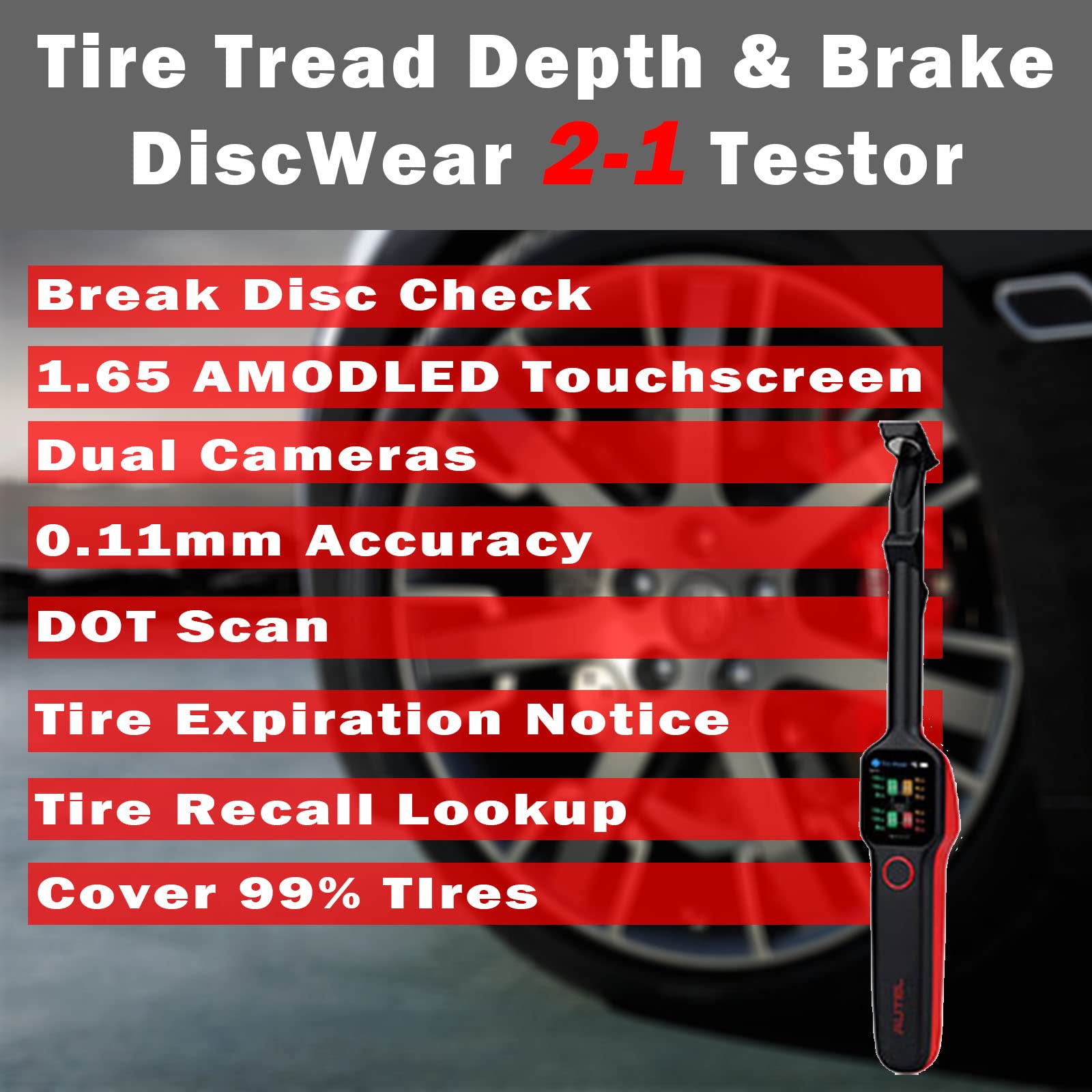 Mua Autel MaxiTPMS TBE200 Tire Tread Depth & Brake Disc Wear Examiner ...