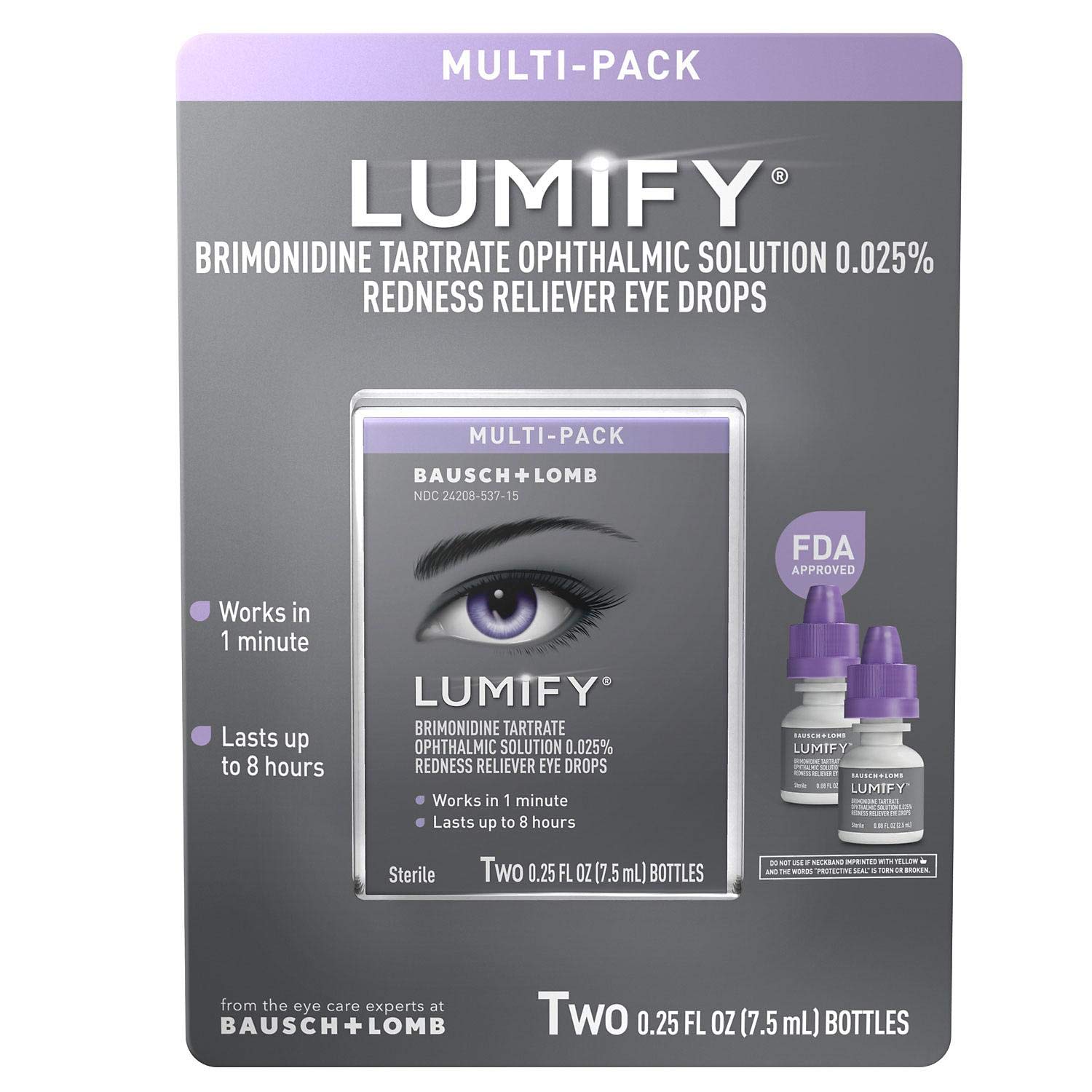 Lumify, Eye Drops, 7.5 mL (Pack of 2)
