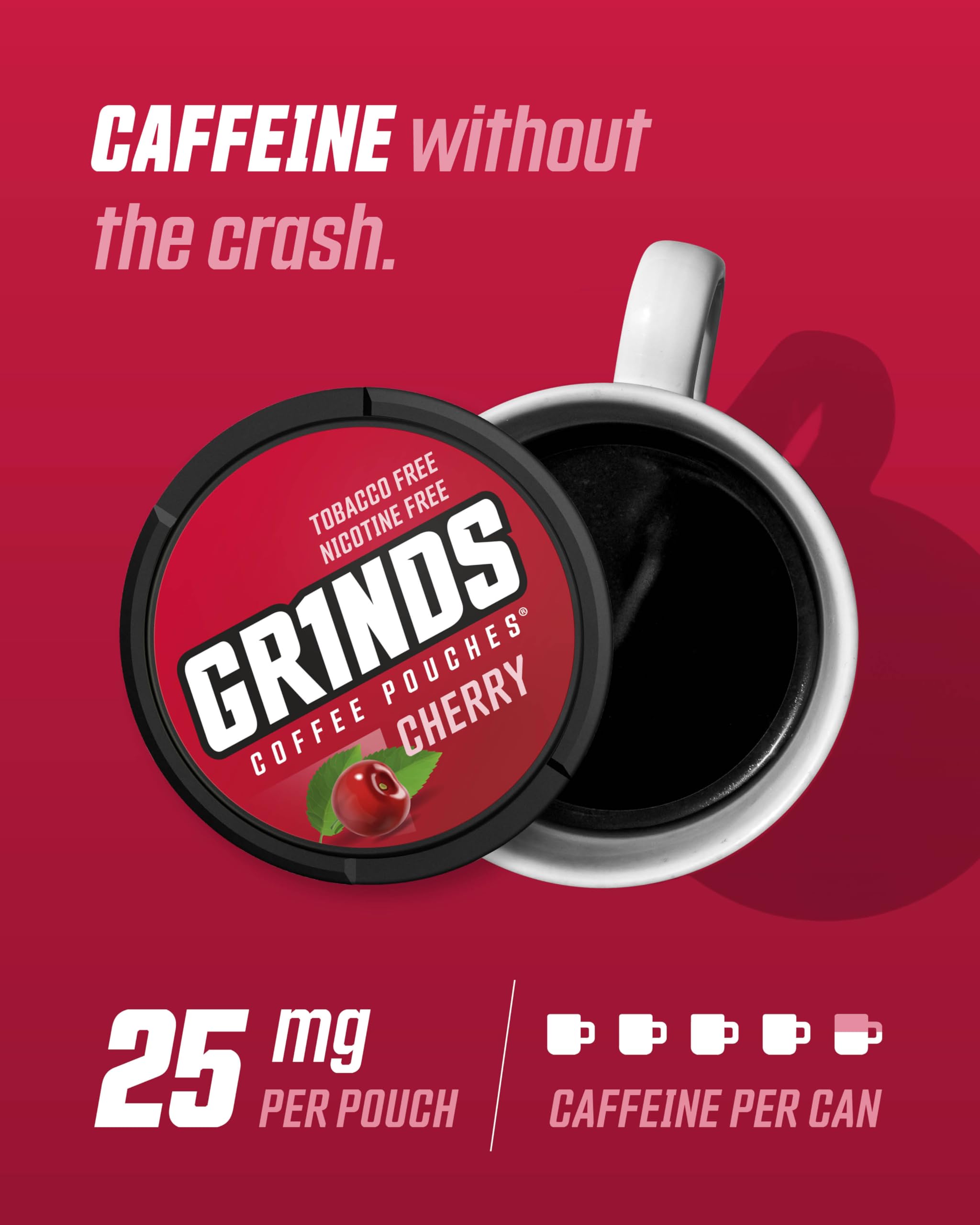 Grinds Coffee Pouches | 20 Cans Of Cherry | 18 Pouches Per Can | 1 ...