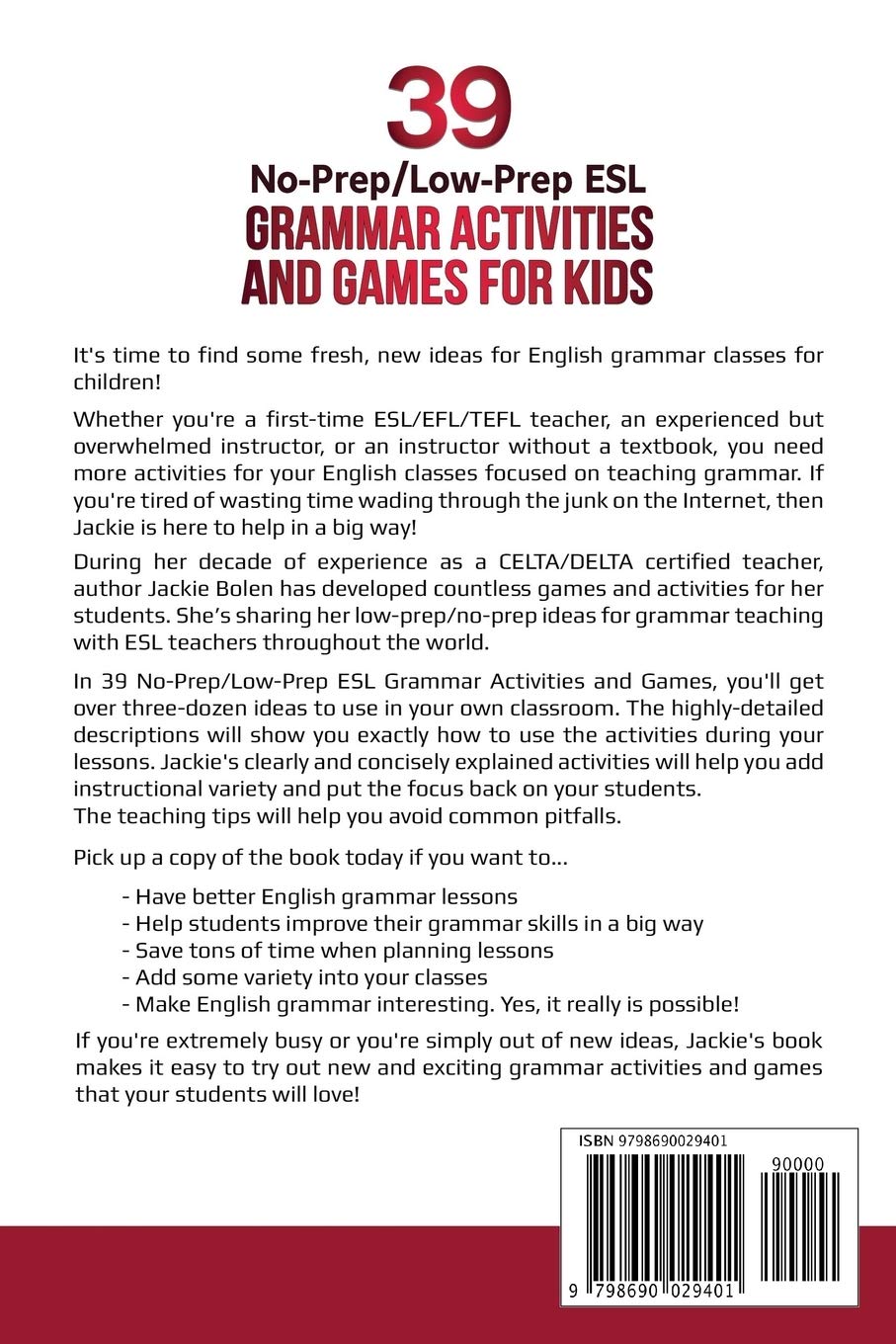 Mua 39 No-Prep/Low-Prep ESL Grammar Activities and Games For Kids ...