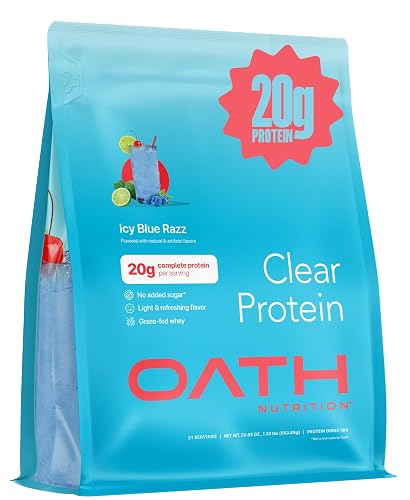 Clear Whey Isolate Protein Powder, ICY Blue Razz, 20g Complete Protein ...