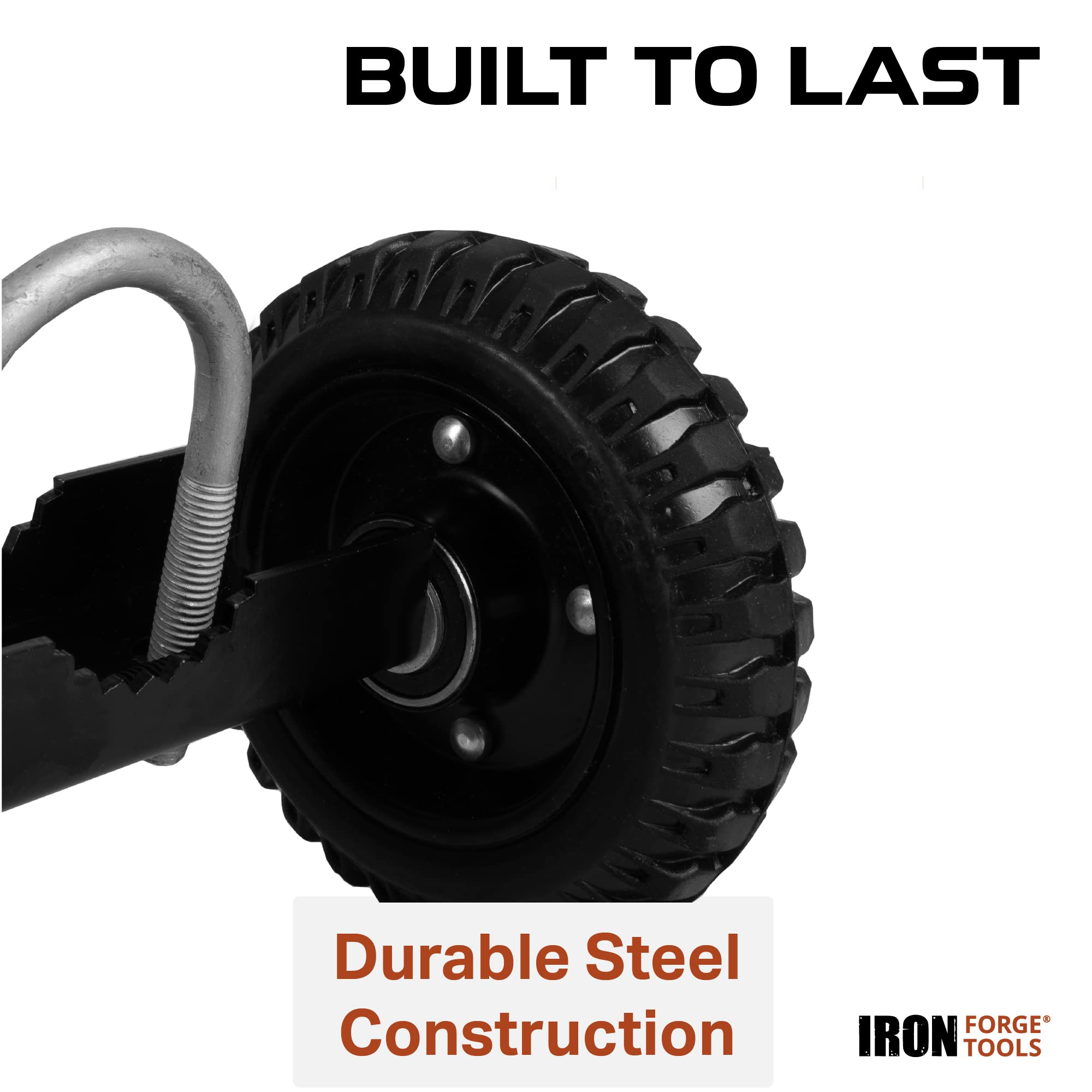 Iron Forge Tools Rolling Gate Wheels, 6 Inch Black - Wheel For Metal ...