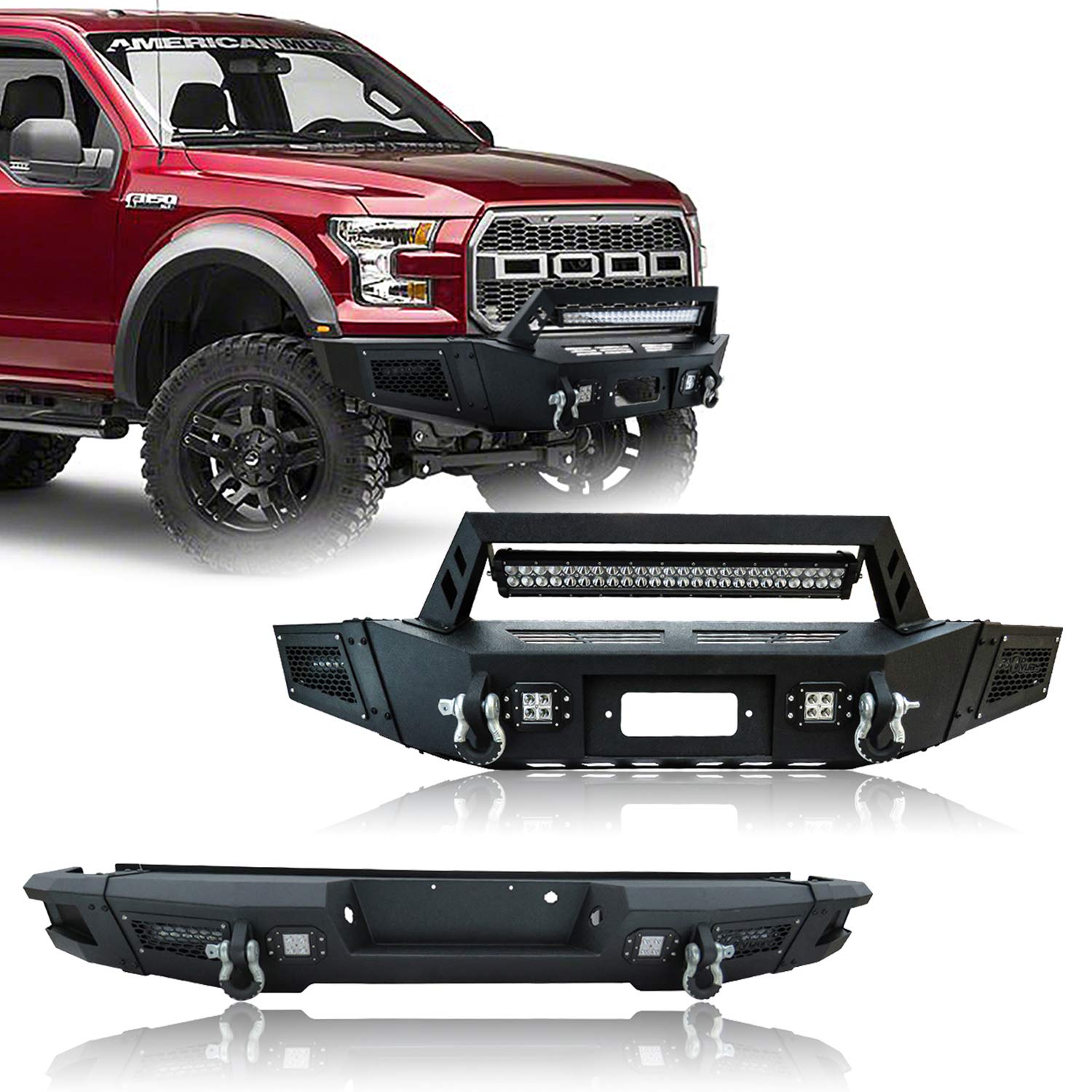 Hunter Texture Black Ford Front And Rear Bumper For 09 | Desertcart Israel