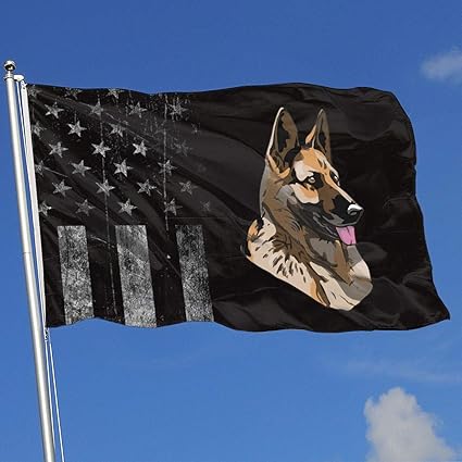 Amazon.com : JpnvxiE Worn-Out USA Flag German Shepherd Dog Flags 3x5 ...