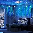 Amazon.com: Queen Bed Frame with Headboard and Lights Galaxy Aurora ...