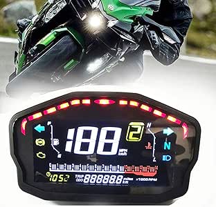 Amazon.com: SAMDO Universal Motorcycle Speedometer Odometer Tachometer ...