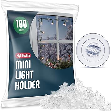 Amazon.com: Christmas Light Suction Cups [Set of 100] Mini Light ...