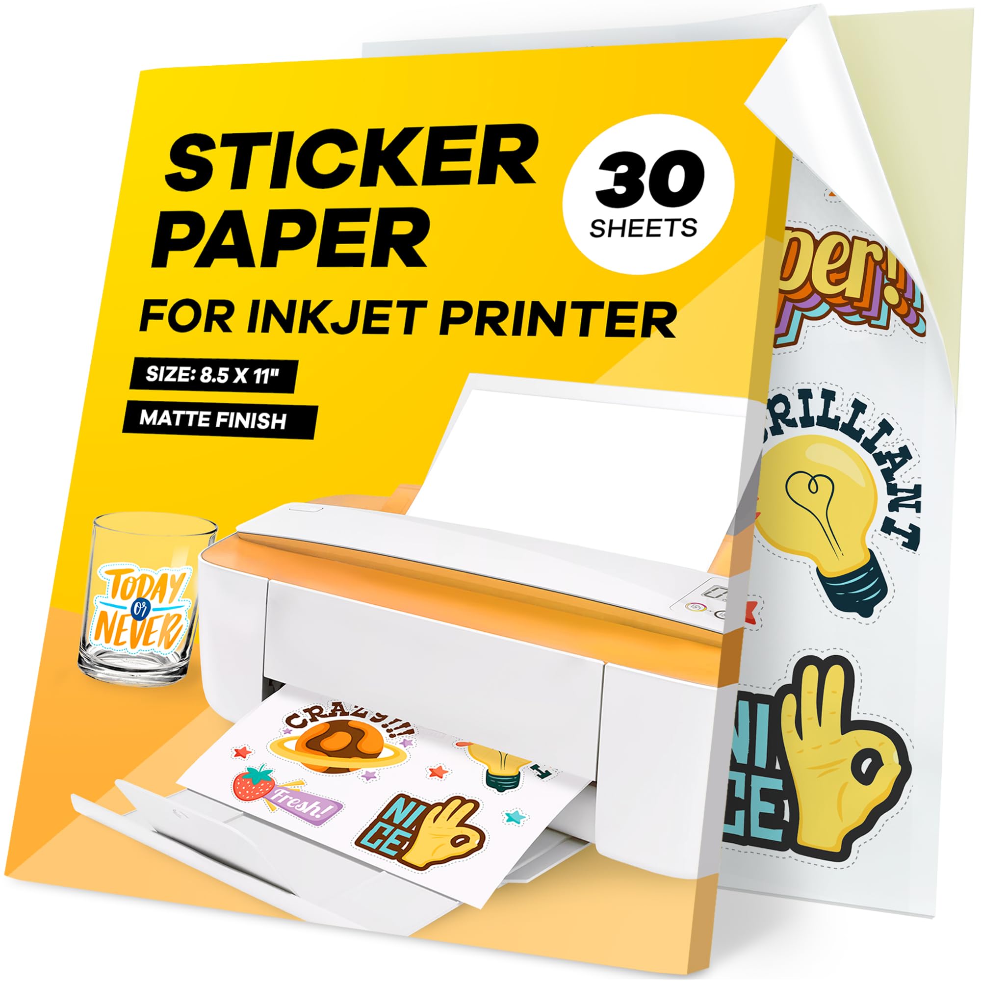 Mua Sticker Paper for Inkjet Printer - Sticker Paper - Vinyl Sticker Paper - Printable Vinyl ...