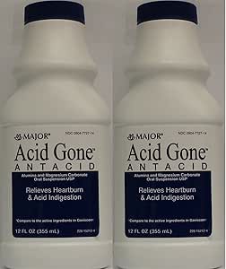 Amazon.com: Acid Gone Antacid Liquid Generic for Gaviscon Regular ...