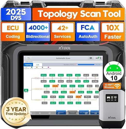 XTOOL D9S Automotive Scanner Diagnostic Tool, 2025 V2.0 Version with ...
