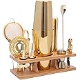 Amazon.com: AUOXIOUYM 11-Pcs Cocktail Shaker Set Gold,Bartending Kit ...