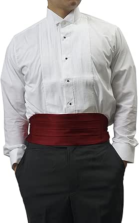 Amazon.com: Men's Formal Burgundy Cummerbund for a Tuxedo: Clothing