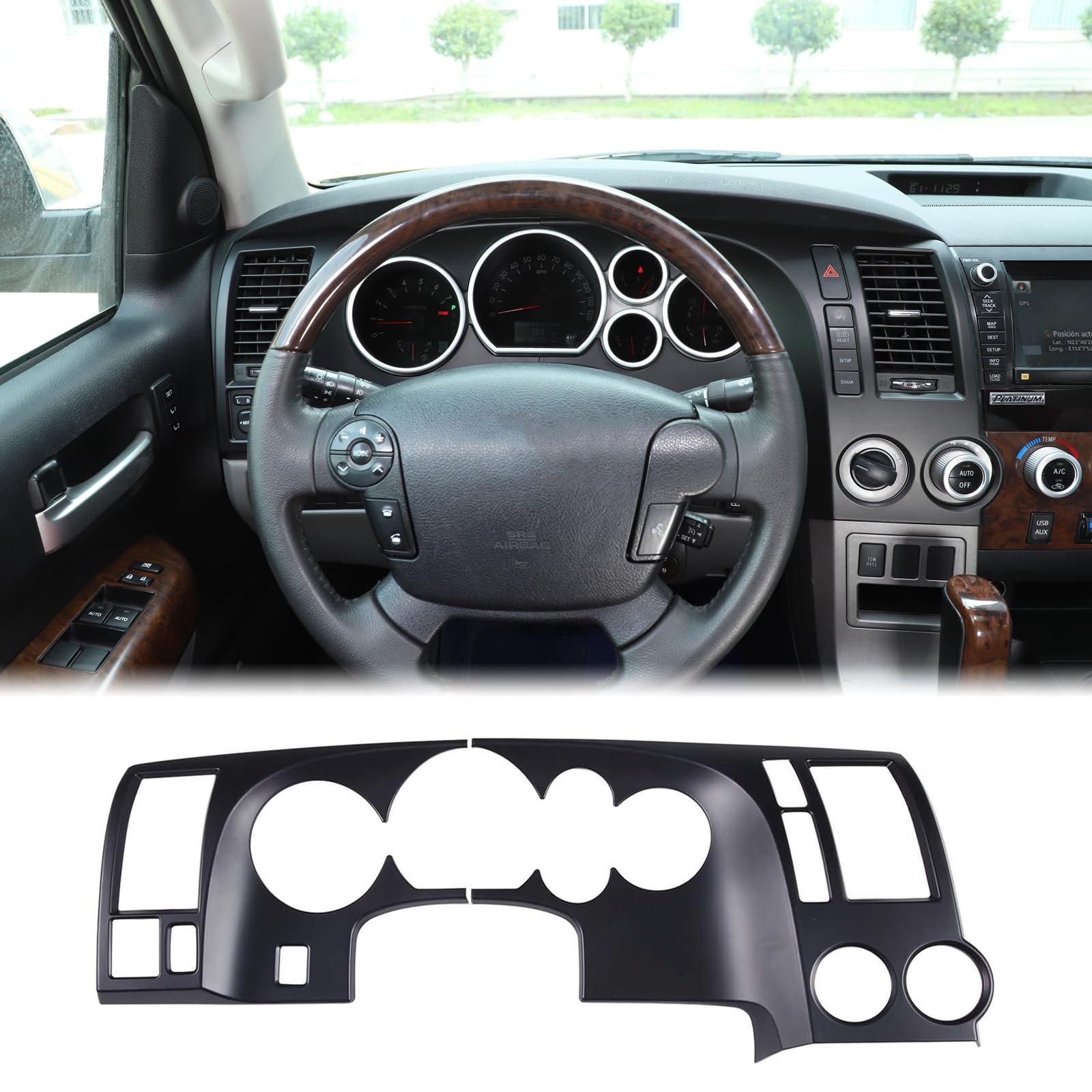 Aunginsy Car Center Console Dashboard Panel Frame Cover Trim Fit Toyot ...