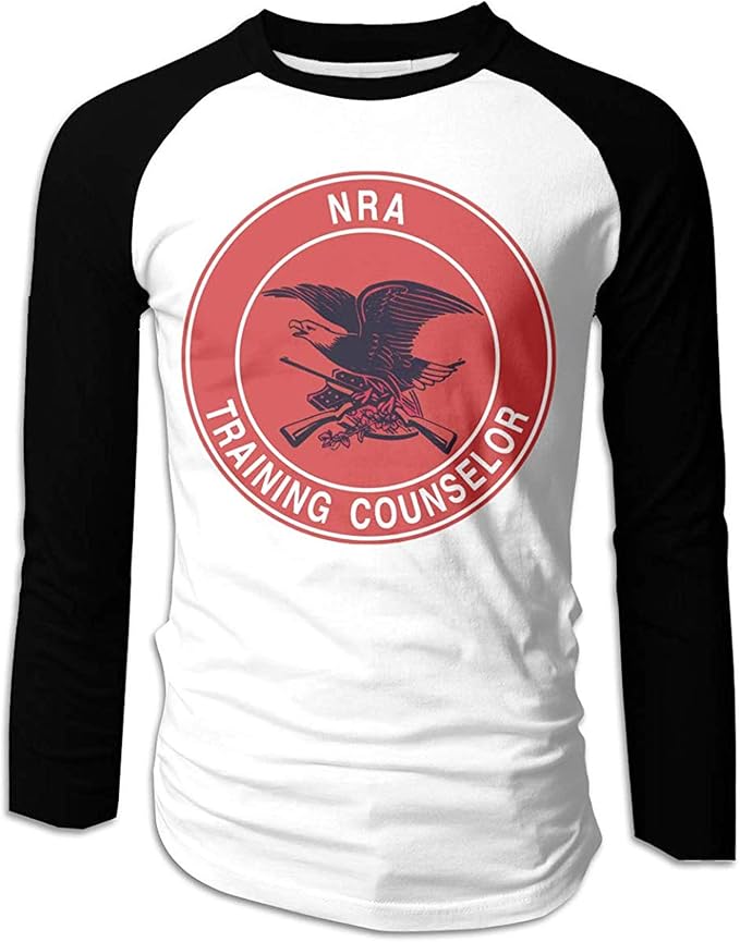 Mens NRA Instructor Raglan Sleeve Baseball T Shirt: Amazon.co.uk: Clothing