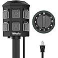 TiFFCOFiO Outdoor Power Strip Timer, Dusk to Dawn Sensor Outdoor Timer ...