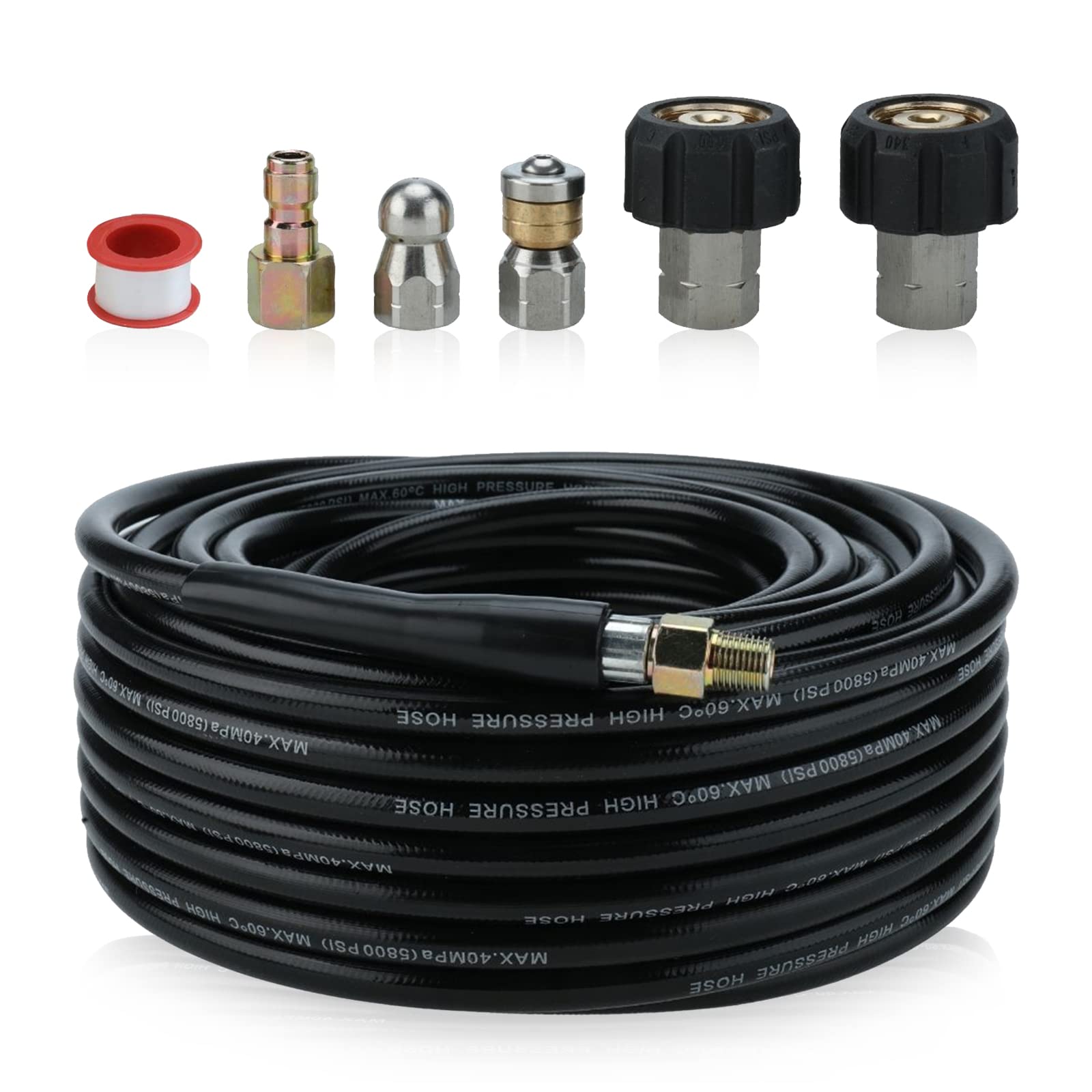 Mua XMSound Sewer Jetter Kit for Pressure Washer,1/4" NPT, 50FT Sewer ...