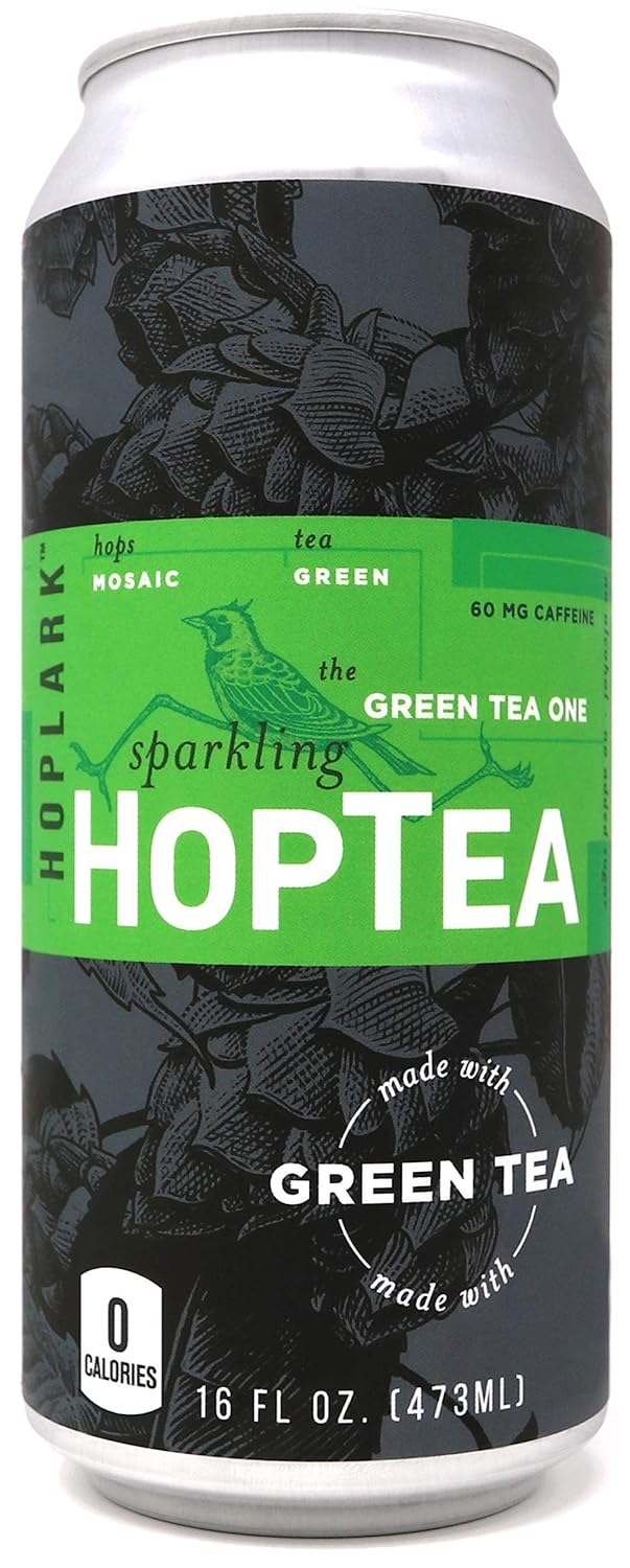 Amazon.com : Hoplark, Hoptea Sparkling The Green Tea One, 16 Fl Oz ...