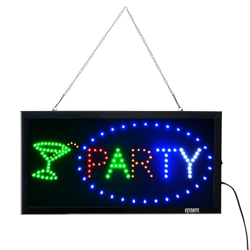 FITNATE LED Neon Party Sign Bright Advertising Board Electric Lighted ...