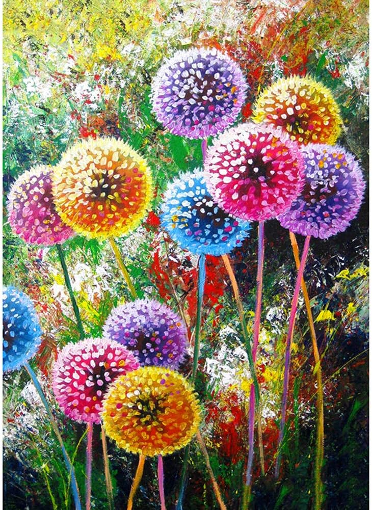 Amazon.de: Domybest Pusteblume, bunt, 5D Diamond Painting, quadratisch ...