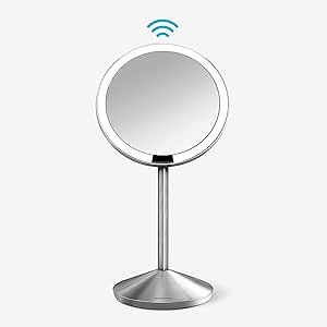 simplehuman Mini Sensor-Activated Lighted Vanity Mirror, 10x ...