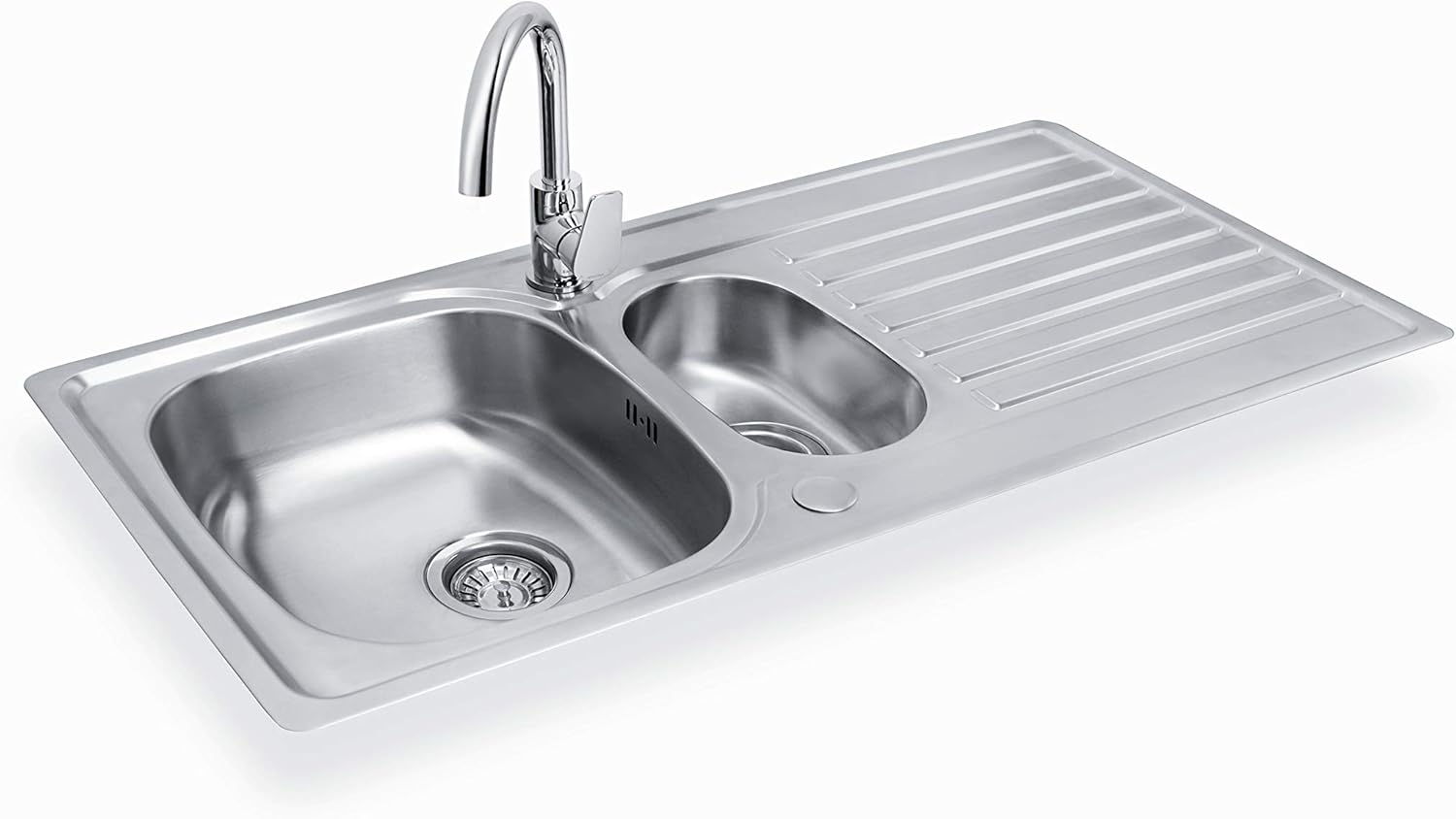 Bristan SK INXRD1.5 SU INOX 1.5 Bowl Kitchen Sink Universal, Steel ...