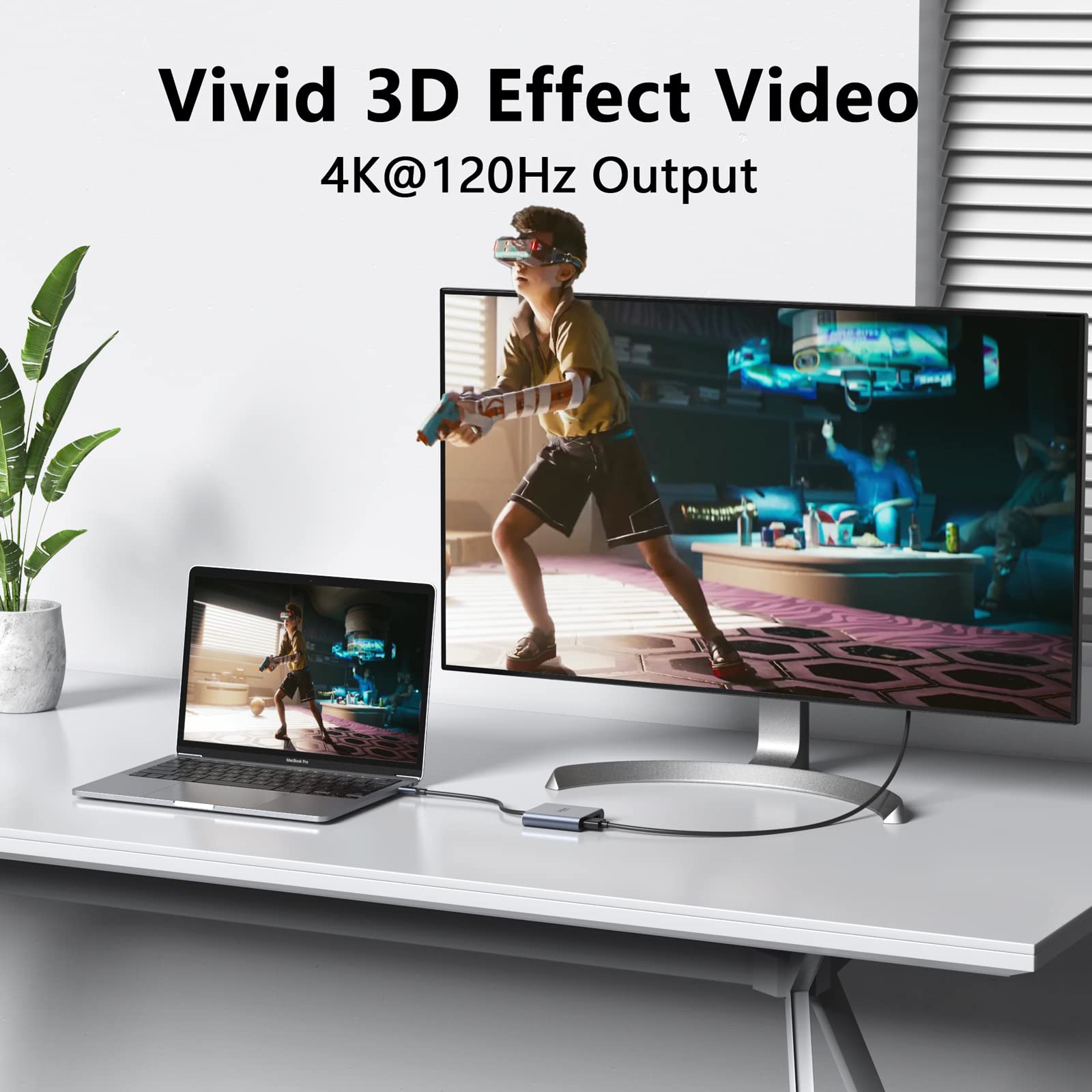 Mua USB-C to Dual 4K DisplayPort Splitter Adapter, USB Type C to ...