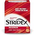 Amazon.com: Stridex Medicated Acne Pads, Maximum, 90 Count, Pack of 3 ...