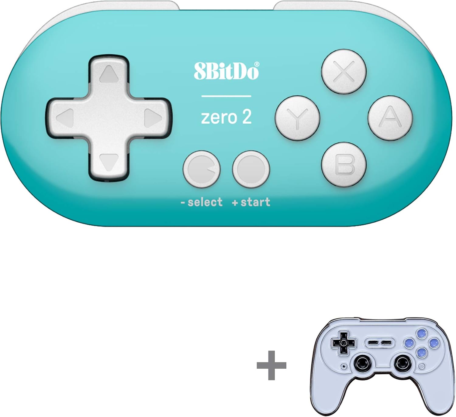 8Bitdo Zero 2 Bluetooth Gamepad with a Commemorative Brooch (Turquoise ...