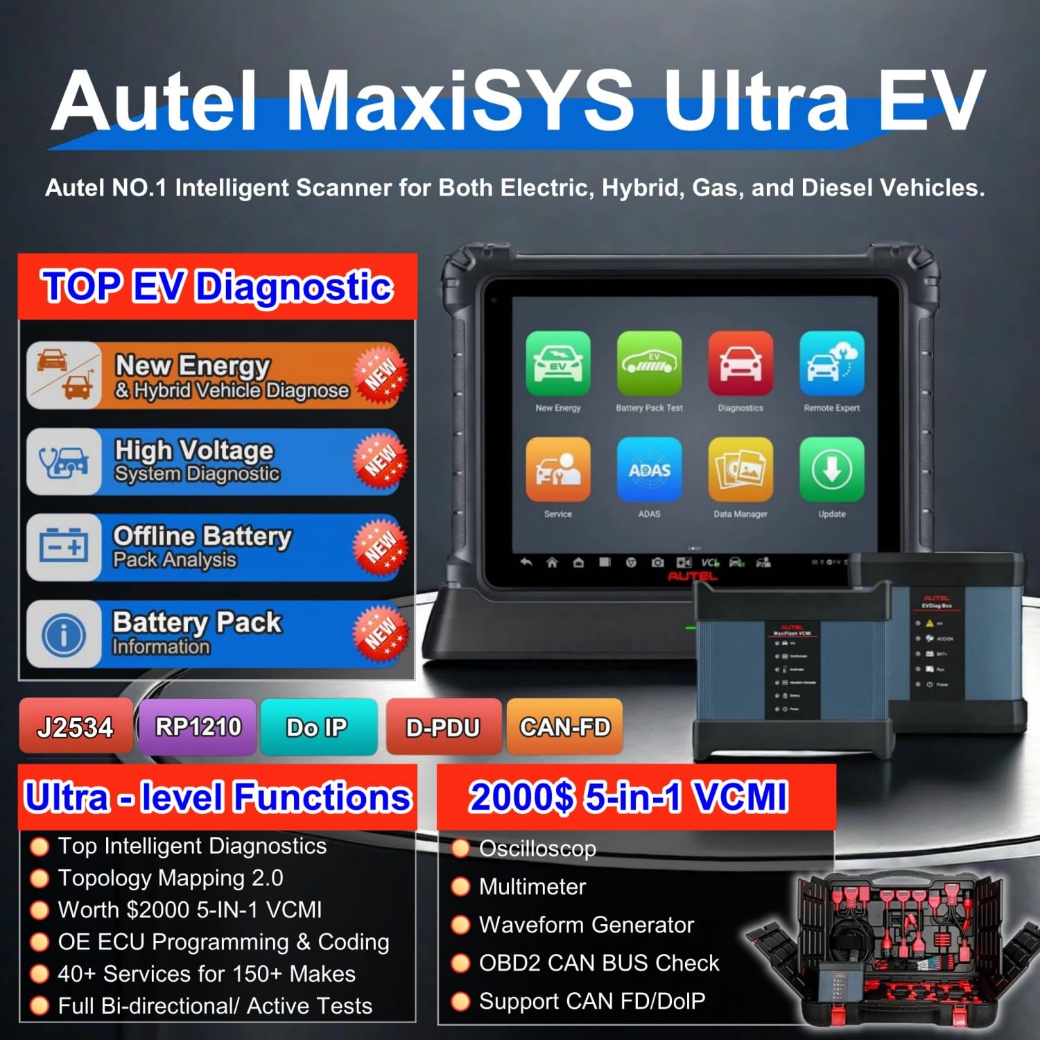 Mua MaxiSys Ultra EV OBD2 Scanner, 2024 Top EV Lntelligent Diagnostic Scan Tool, Upgrade of ...