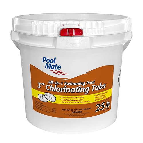 Pool Mate 25-Pounds All-In-1 Swimming Pool 3 Inch Chlorinating Tabs ...