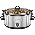 Amazon.com: Chefman 6 Quart Slow Cooker with Locking Lid, Ceramic Crock ...
