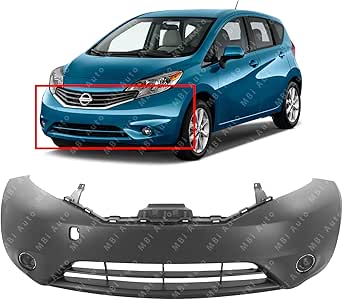 Amazon.com: MBI AUTO - Primered, Front Bumper Cover Replacement Fascia ...