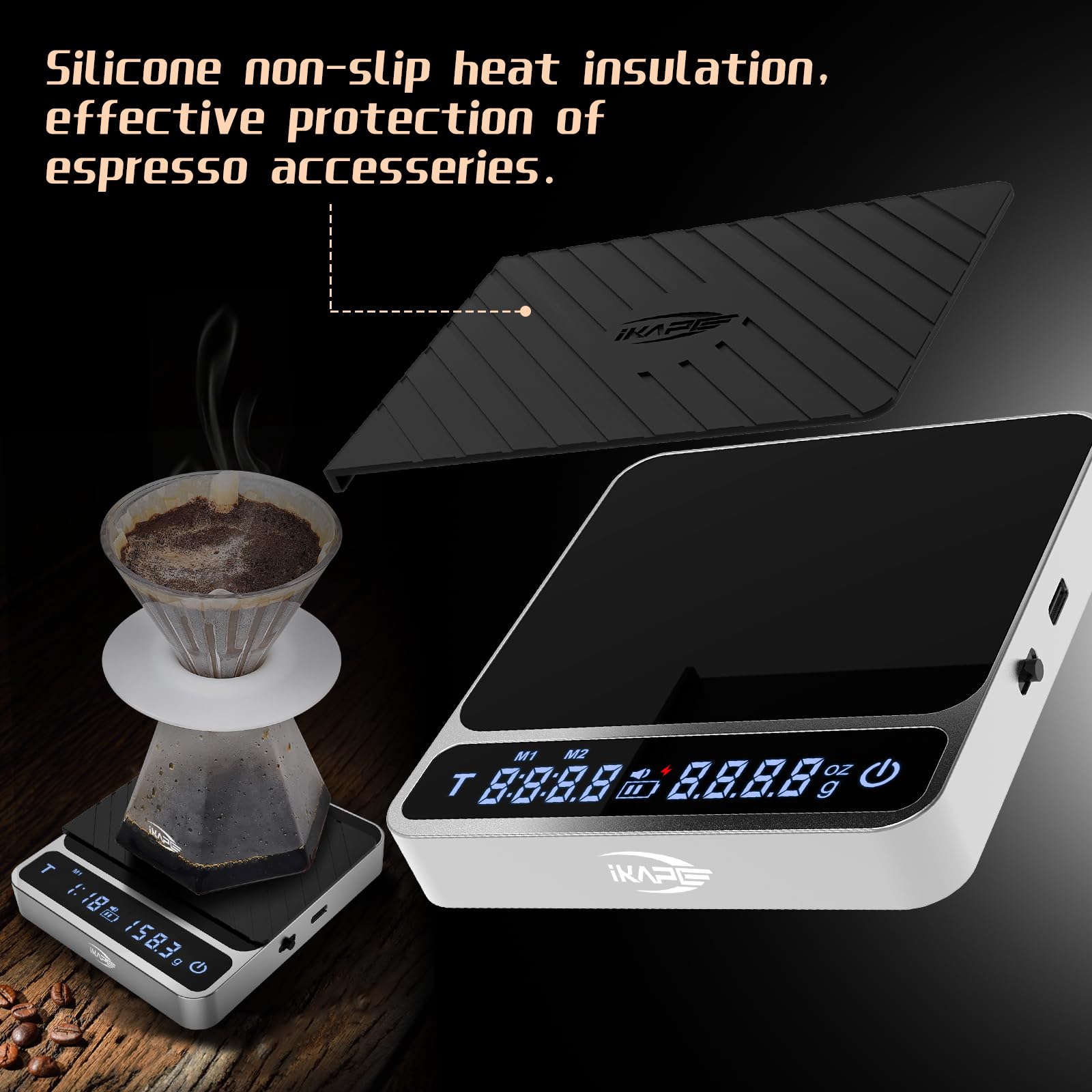 IKAPE Digital Coffee Scale, Premium Aluminium Espresso Scales With ...