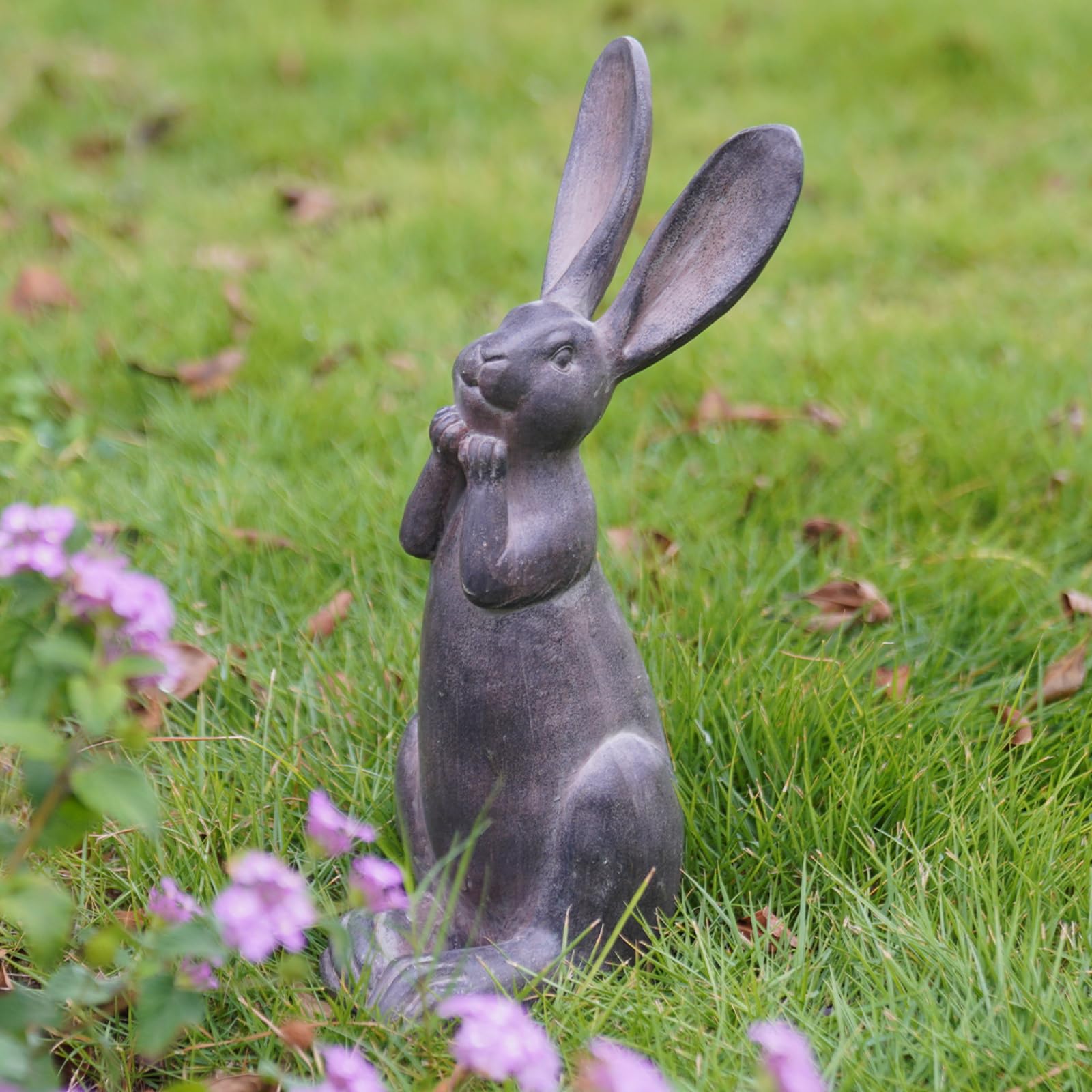 DiliComing Bunny Decor Resin Animals Statue - Garden Decorations Garden ...