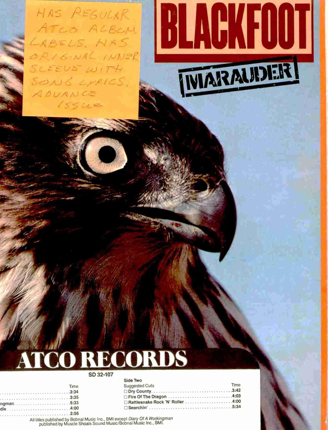 Blackfoot - Blackfoot ~ Marauder (Original 1981 ATCO Records SD 32-107 ...