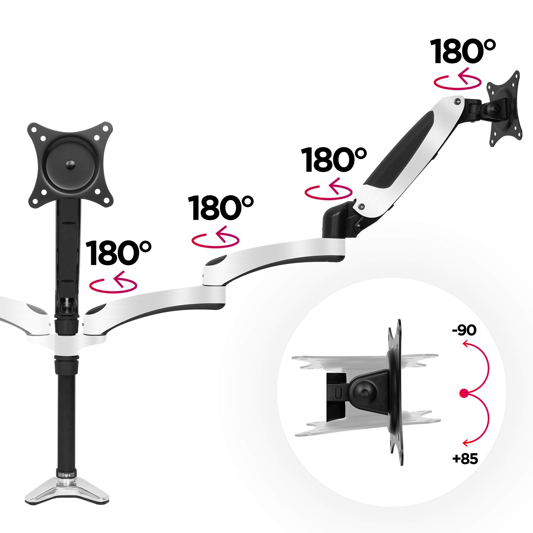 Mua Duronic Monitor Arm Stand DM653 | Triple Gas-Powered PC Desk Mount ...